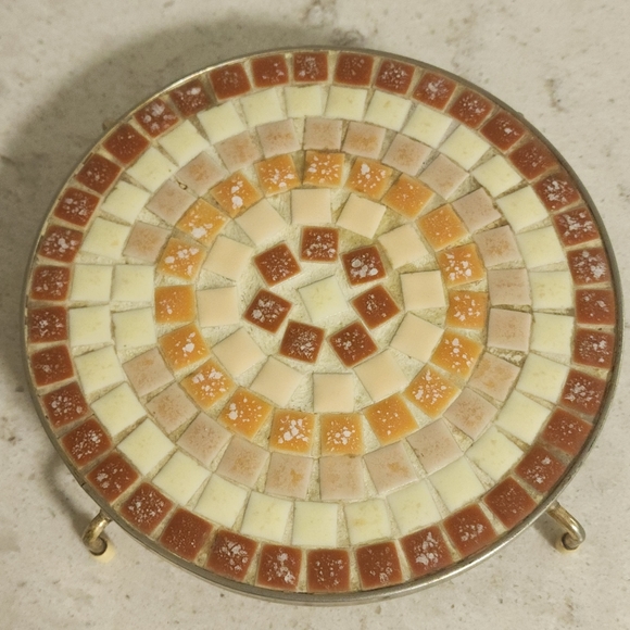 Vintage | Accents | Vintage Mid Century Modern Mosaic Tile Trivet ...
